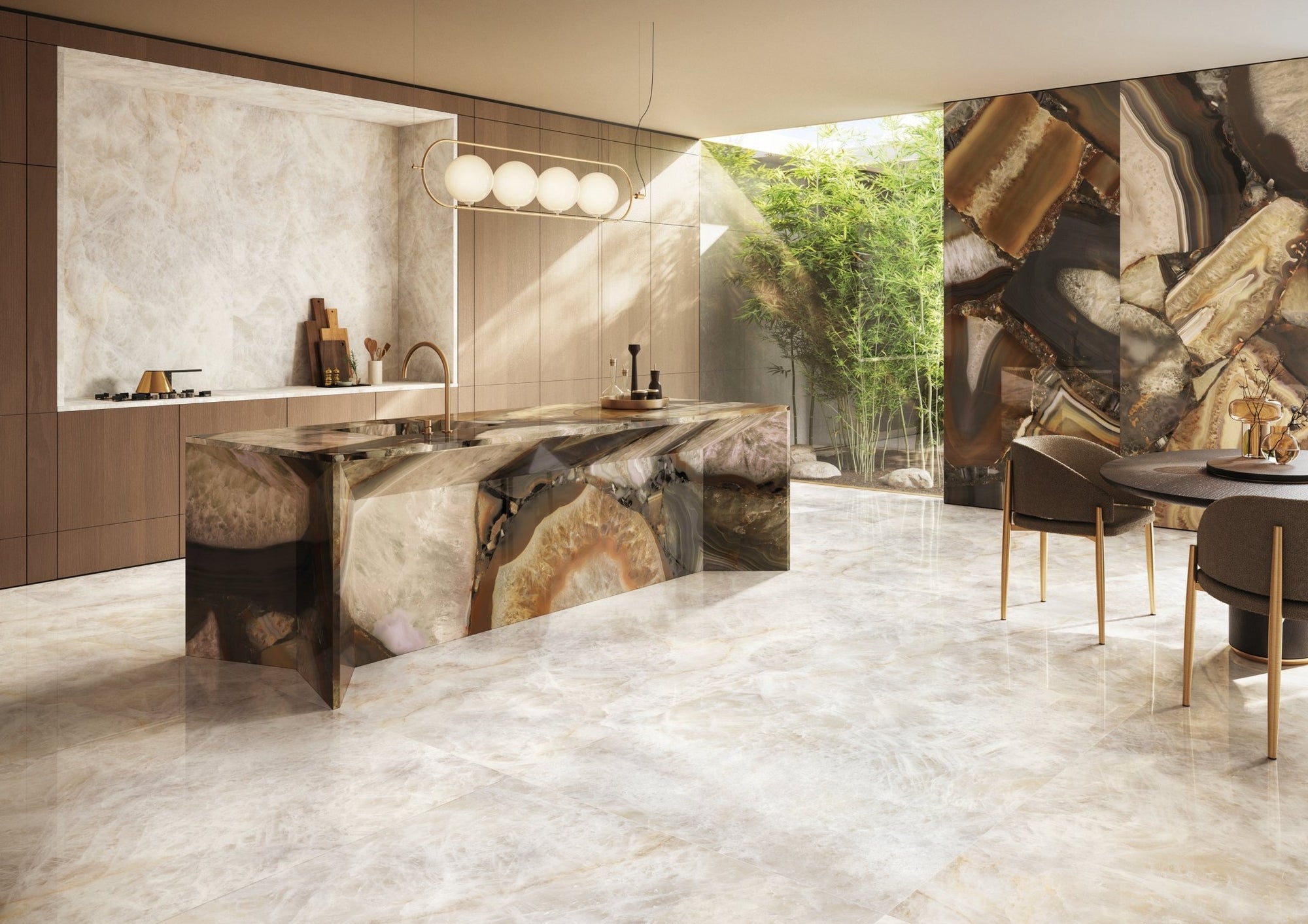 Piso tipo Mármol Tele di Marmo Precious - Agate Brown | Interni